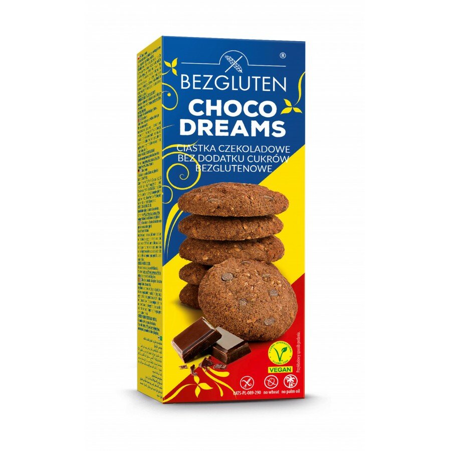 Шоколадное печенье Bezgluten Choco Dreams , 5шт x 110г