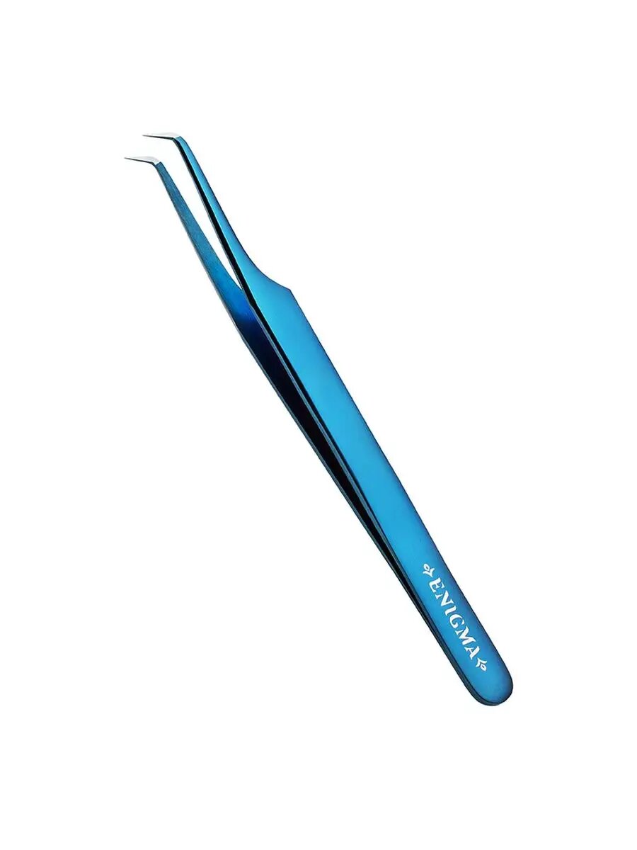 Пинцет Мини-L 90 new Blue metallic руч заточка