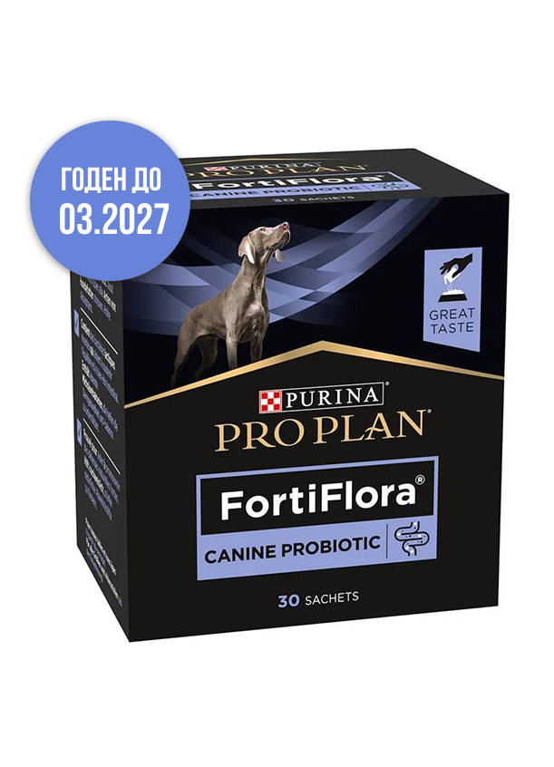 Pro Plan Кормовая добавка для щенков и собак FortiFlora для поддержания баланса микрофлоры, 1 г х 30 саше