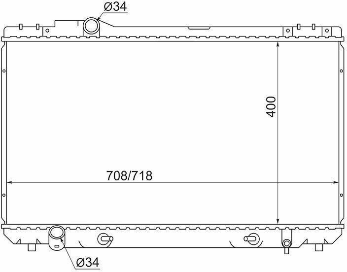 Радиатор SAT TY0005-D Toyota Mark II X90, X100 92-00 / Chaser 92-01