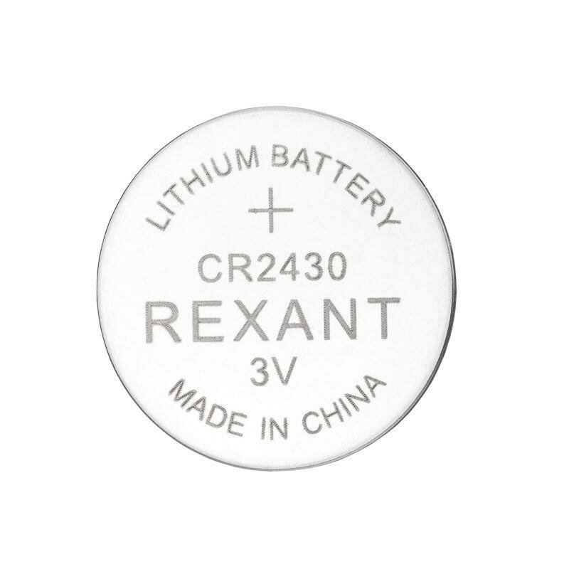 Элемент питания литиевый CR2430 3В (блист.5шт) Rexant 39-1109