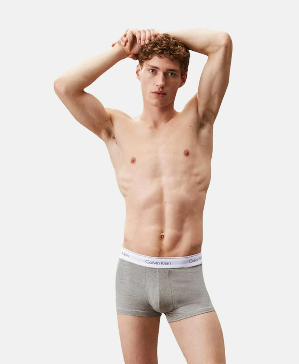 Трусы CALVIN KLEIN ICON TRUNK 3 PACK, комплект из 3 шт., размер XL, белый, серый — фото 1