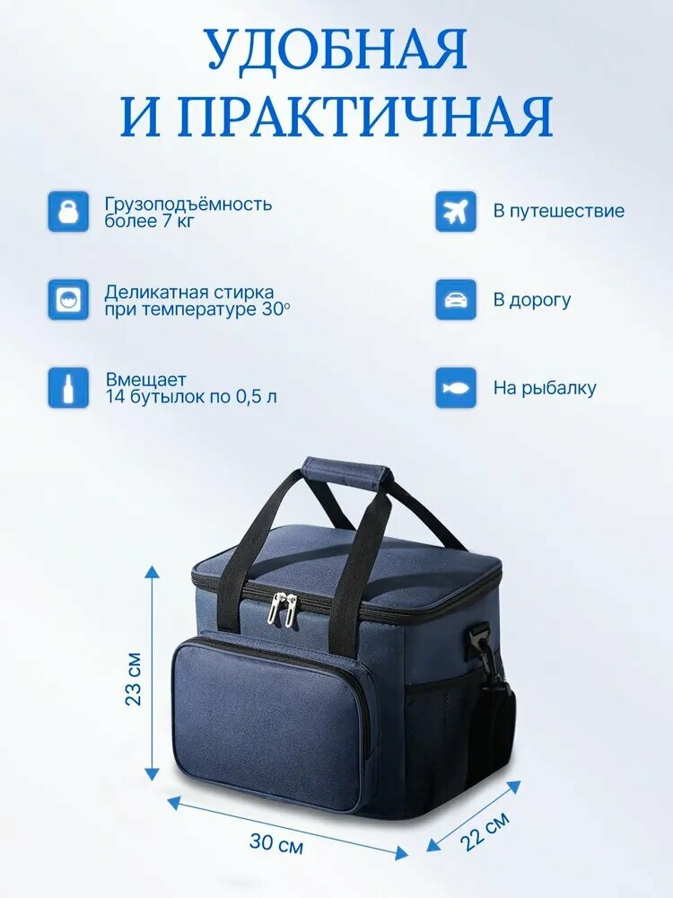 Термосумка, для еды и напитков, сумка-холодильник для пикника, дачи и путешествий — фото 1