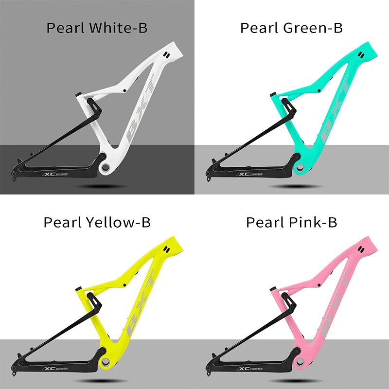 Карбоновая рама горного велосипеда BXT 29er 100 мм Розовый, M 148mm matt, BXT-Pearl-B
