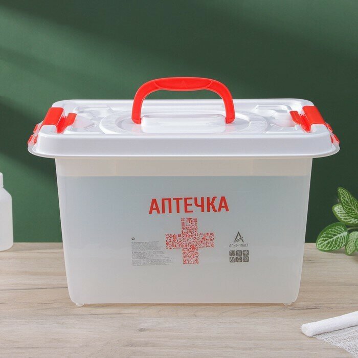 Бокс для хранения Comfort Factor "Аптечка", универсальный, с вкладышем, 10 л, 359х242х211 мм (АП 409)