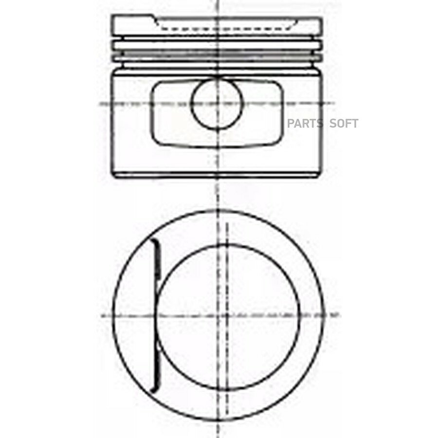 NURAL 87-306900-10 Поршень(+палец+кольца))opel ascona 1 6sv