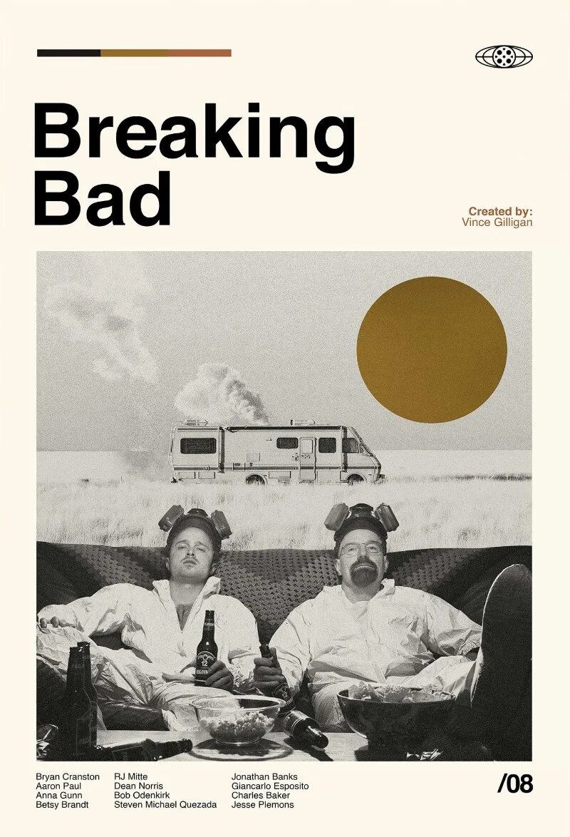 Постер Breaking Bad на холсте 20x30см, цвет 14, без рамки