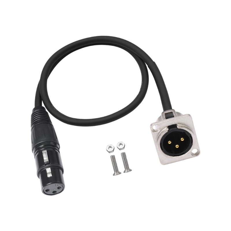 Адаптер аудиокабеля XLR Canon D-типа с 3-контактным разъемом от мужчины к женщине на панели шасси