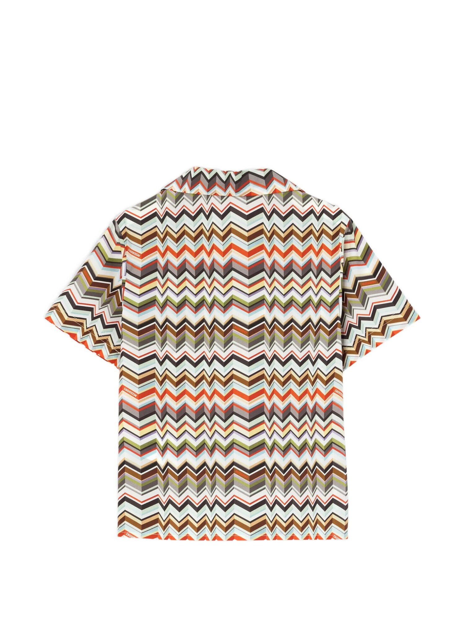 Рубашка Zigzag-print short-sleeve cotton shirt