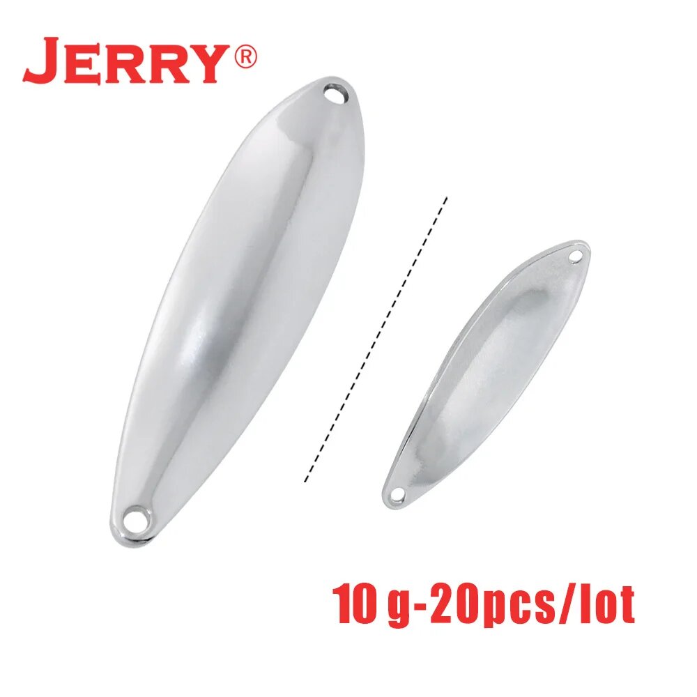 Jerry блесна 10g Silver, 20шт, белая