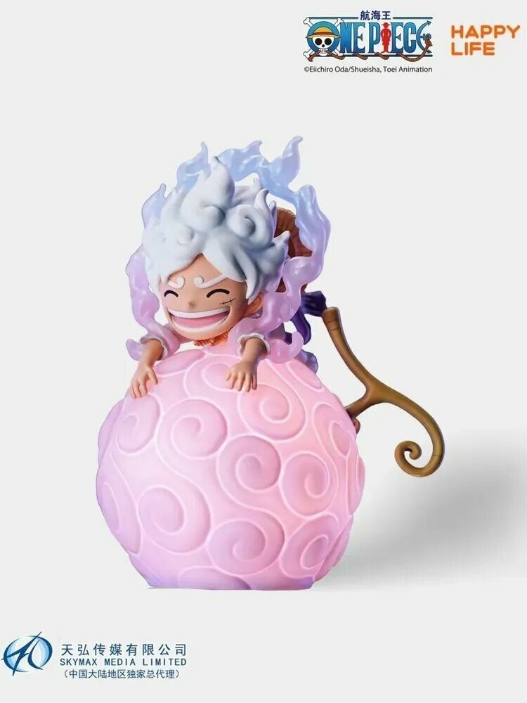 Фигурка Аниме HAPPY LIFE Jimei One Piece LED Light Devil Fruit Five Gear/Luffy Nika Ace Robin Chopper