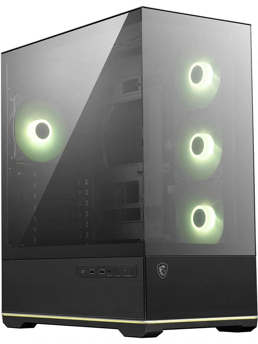 Корпус MSI MAG Pano 110R PZ черный без БП ATX 6x120mm 4x140mm 2xUSB3.0 audio AD bott PSU
