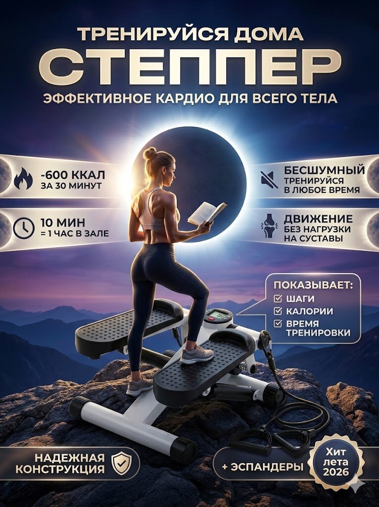 Степпер тренажер для дома 150кг тренажер для похудения для ходьбы