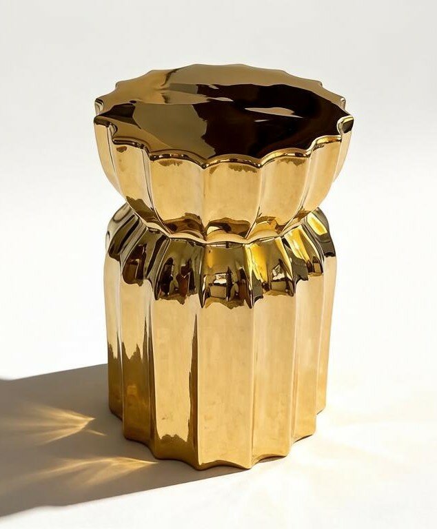 Журнальный столик "Gold Tube" Jynas, сталь, золотистый, 30x30 см