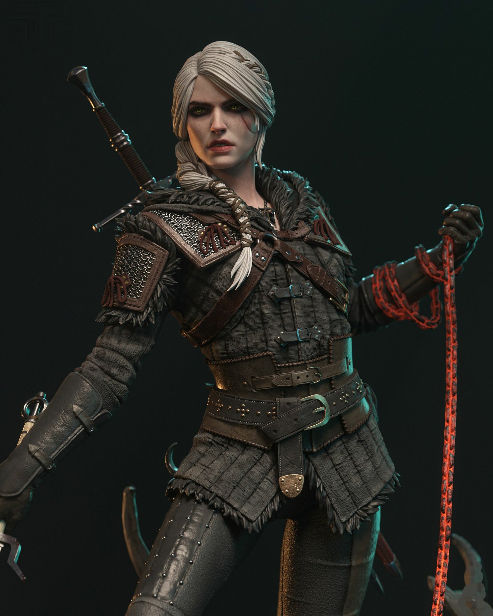 Сборная модель Ciri (The Witcher), 409мм, 1/6 для покраски