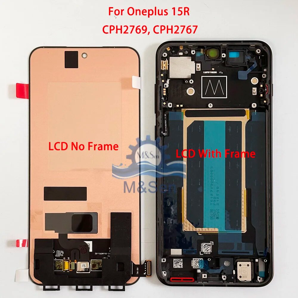 Оригинальный AMOLED-дисплей для OnePlus 15 CPH2747 PLK110 + сенсорная панель для 15R W Black Frame