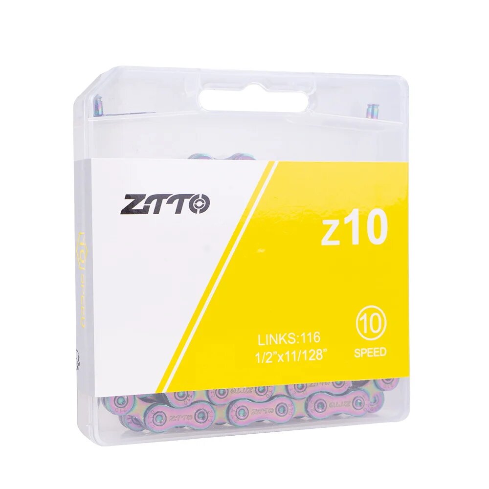 Цепь велосипедная ZTTO z10 10-скоростная, 116 звеньев, белая