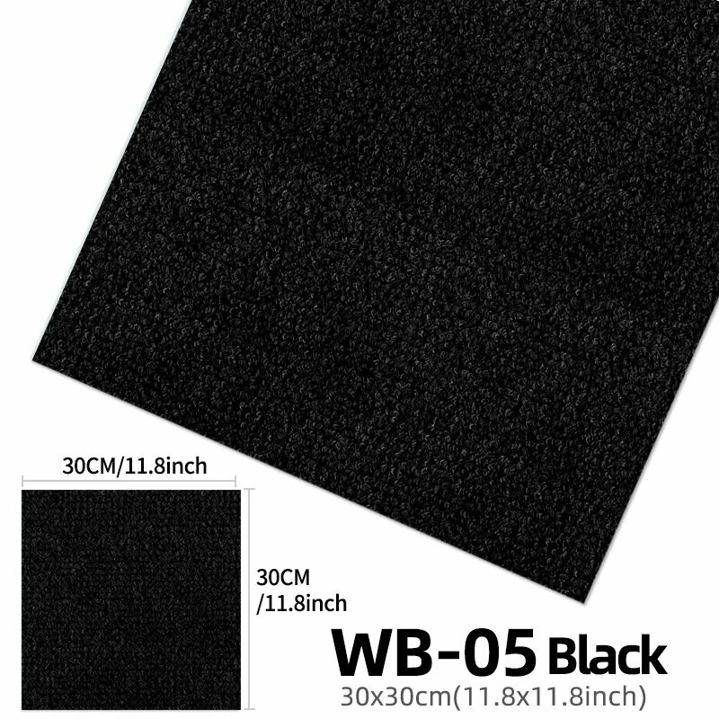 20 шт, наклейки для пола из полиэстера Черный, Black
