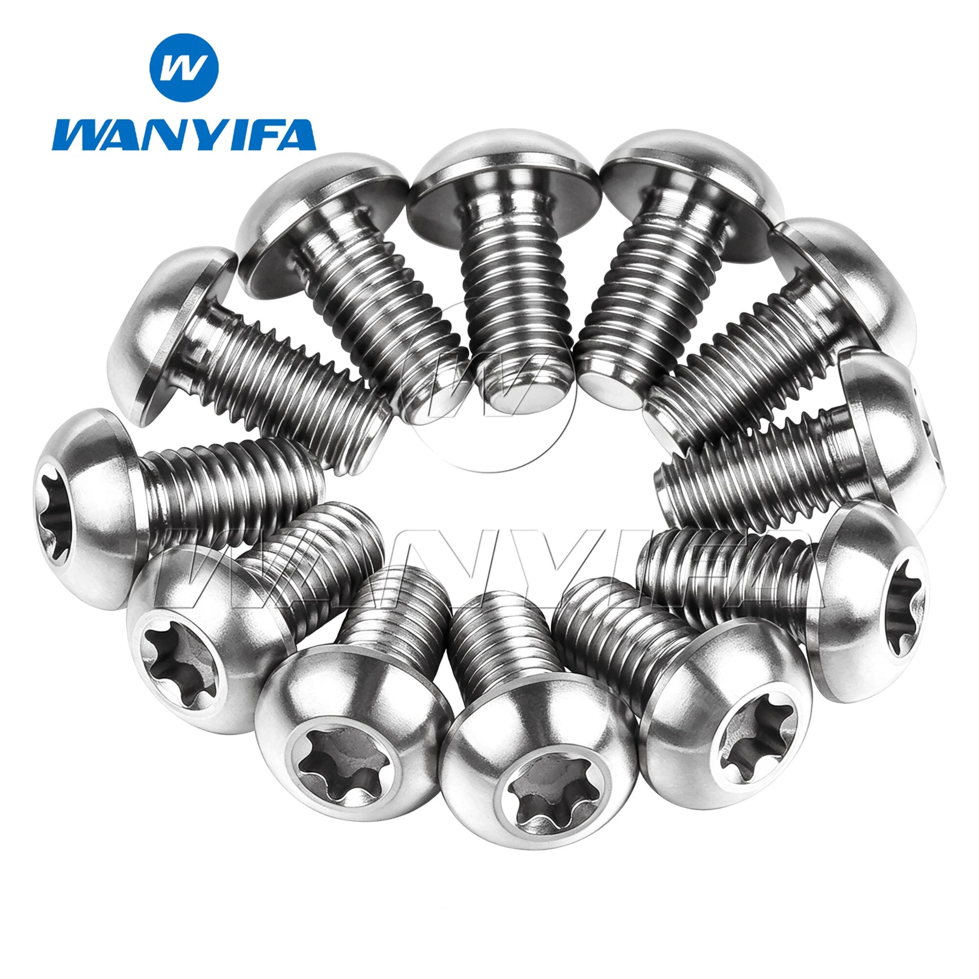 Wanyifa титановые болты M5x10 для дисковых тормозов Серебряный, Titanium, 10 мм