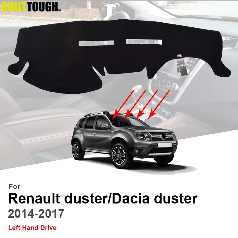 Для Renault Duster Dacia Duster 2014 2015 2016 2017, автомобильный коврик для приборной панели, чехол для приборной панели, подушка, внутренний ковер, солнцезащитный козырек