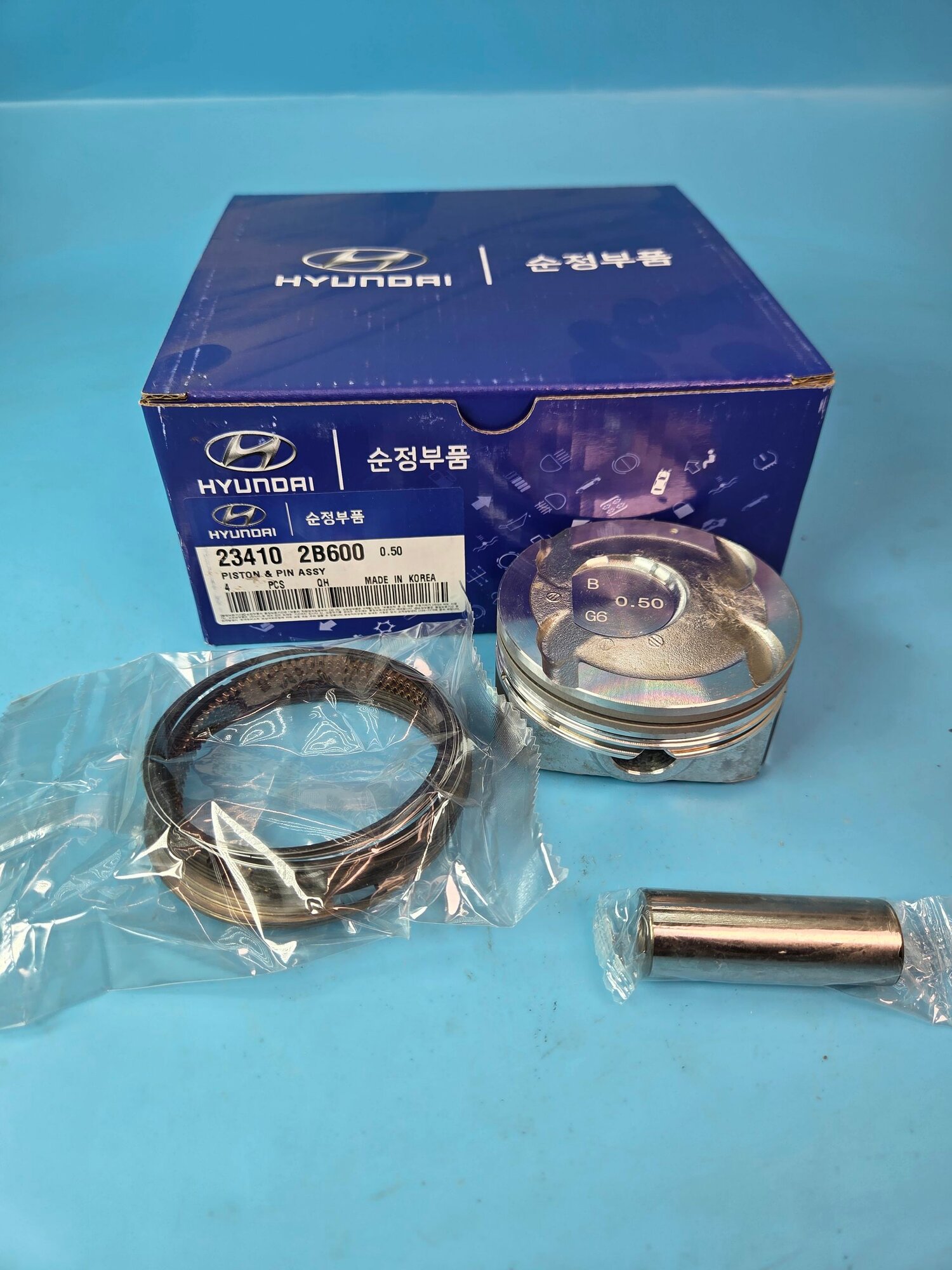 Поршневая 0,50(4 проточки) двигателя 1.6 G4FD (51155050 )(Hyundai i30/i40/ix35/ CRETA 1.6/Elantra MD 1.6/Tucson/Kia Sportage/ceed/Soul/Carens