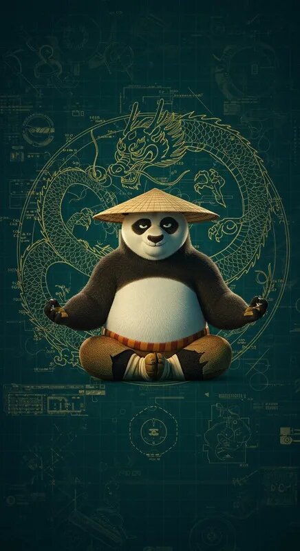 Картина по номерам /Kung Fu Panda/40x50cm цифровая живопись маслом, Бескаркасный