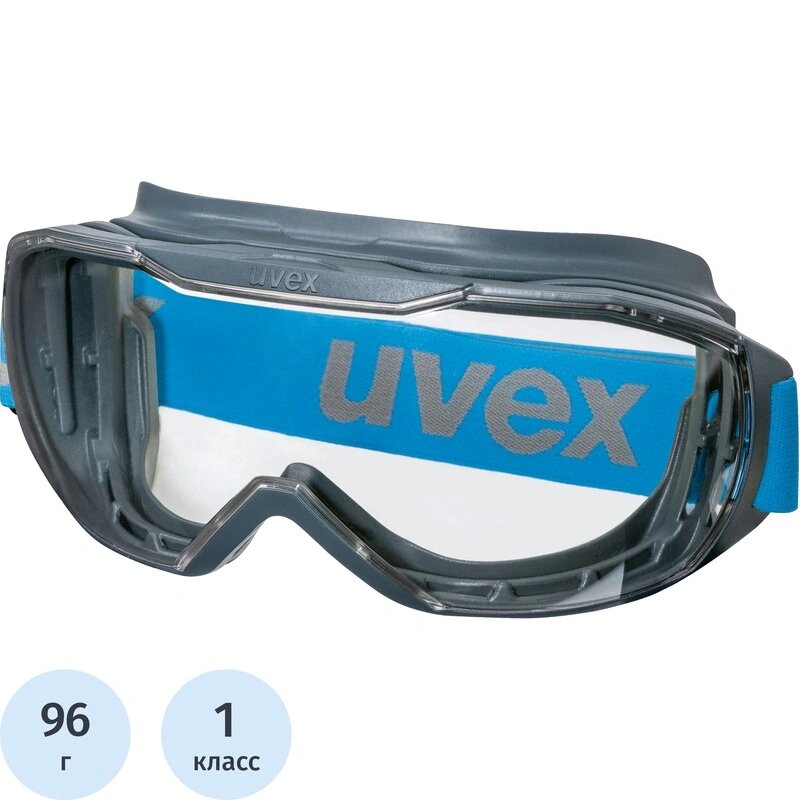 Очки защитные закрытые UVEX Мегасоник прозрачные, 9320265