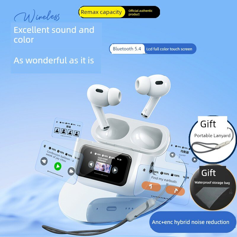 REMAX W30N беспроводные наушники Bluetooth с шумоподавлением 48dB и настройкой EQ, белый цвет