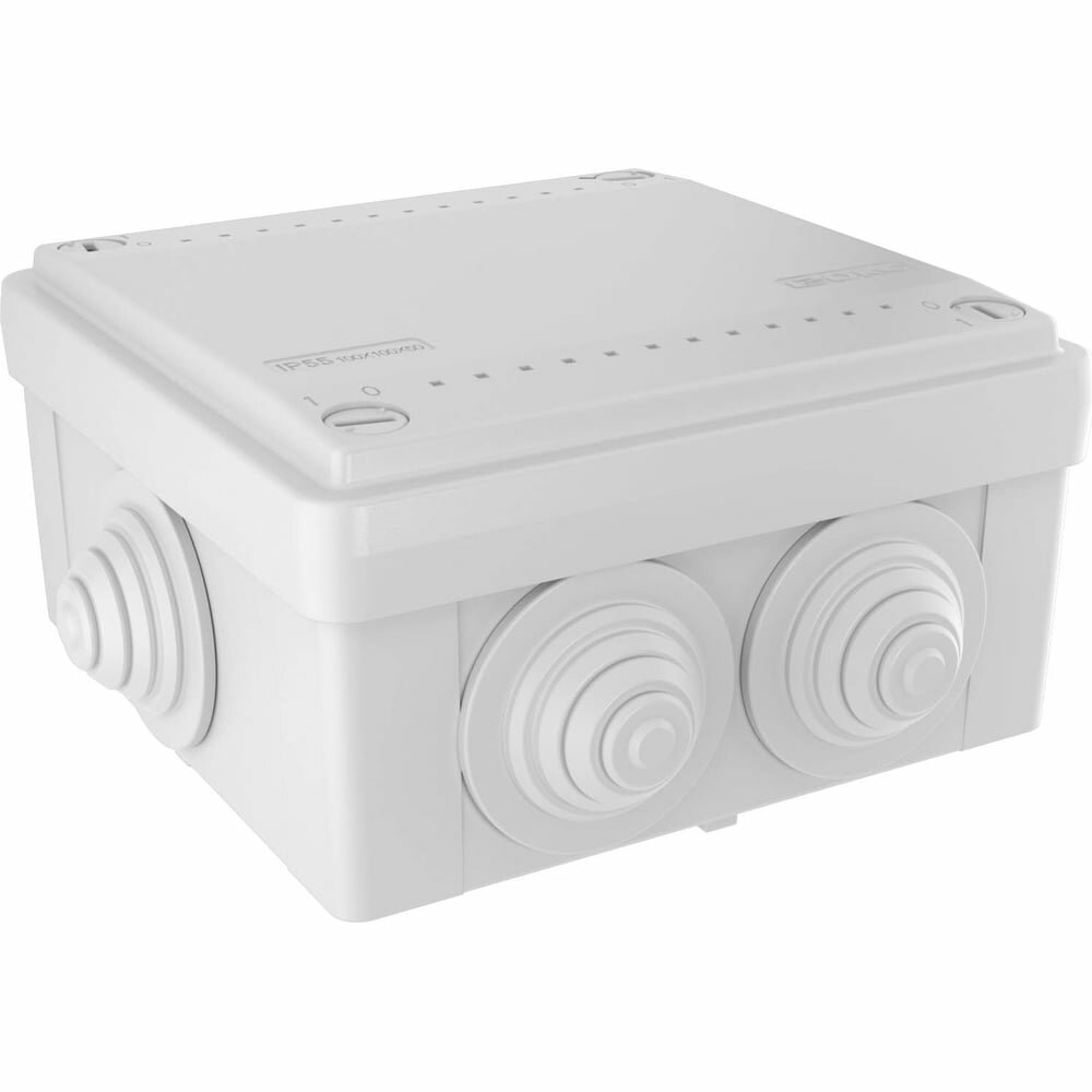 Коробка ответвительная DKC с 6 кабельными вводами д.25мм, IP55, 100x100x50мм 1 ШТ 53801