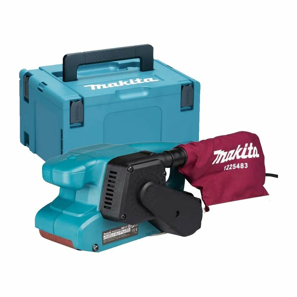 Машина шлифовальная ленточная Makita 650Вт, 76х457мм, 75-270 об/мин, регулировка скорости Makpac 3 9911J