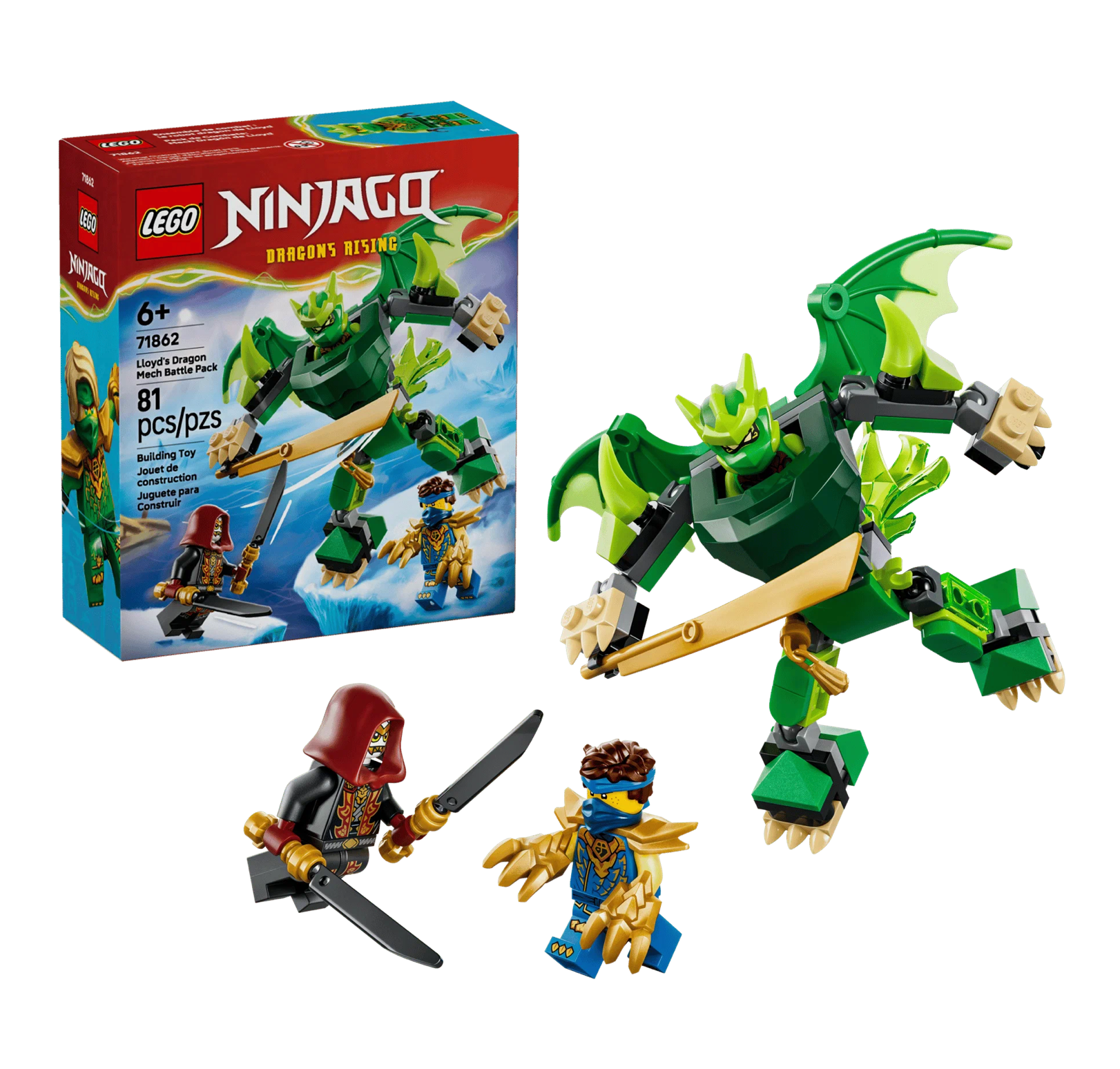 Конструктор LEGO NINJAGO 71862 Боевой набор «Дракон Ллойда», 81 дет.
