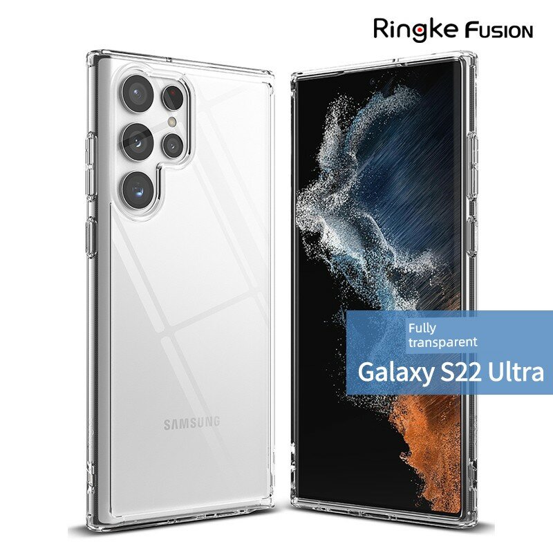 Ringke S22 Ultra Защитный чехол для телефона с полной прозрачной отделкой, черный цвет