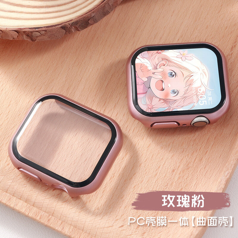 Изогнутый чехол для Apple Watch Series 7/8/9 45 мм - Цвет Розовое Золото