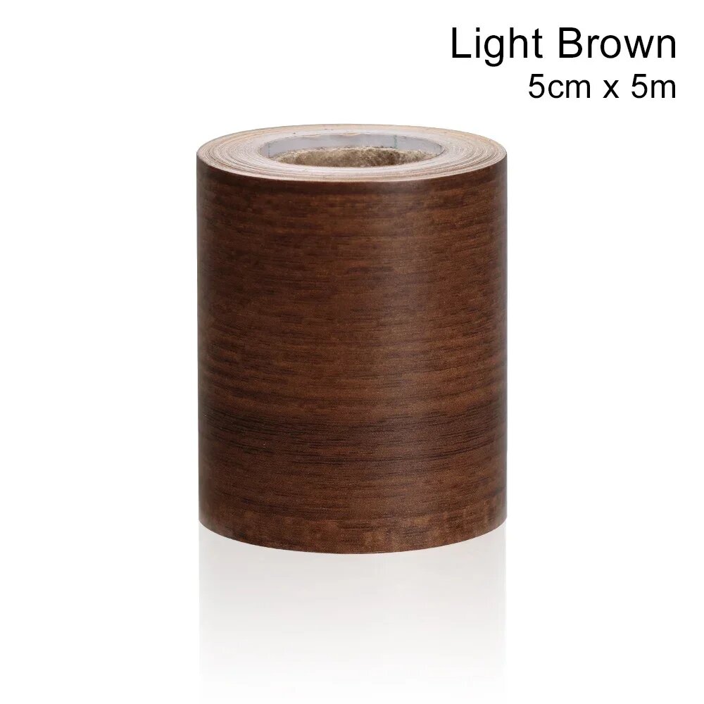 Самоклеящиеся водонепроницаемые обои ПВХ с имитацией дерева Light Brown-5cm x 5m