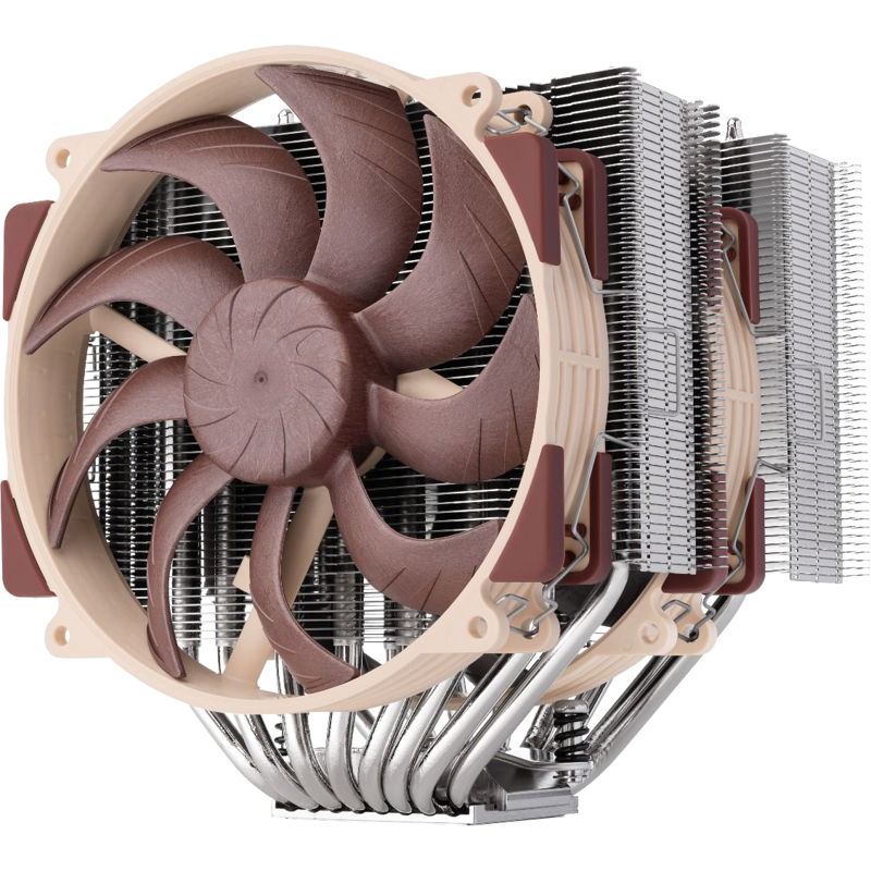 Кулер для процессора/ CPU Cooler Noctua NH-D15 G2 LBC (228W, 4-pin PWM, 168mm, Al/Cu, 8x6mm, 2x140mm, 91.5CFM, 24.8dBA, 1500RPM, S: 1851/1700/1200/115X, AM5/AM4, Beige/Brown)