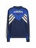 Свитер adidas Logo-embroidered striped sweater, размер 8 UK, , синий