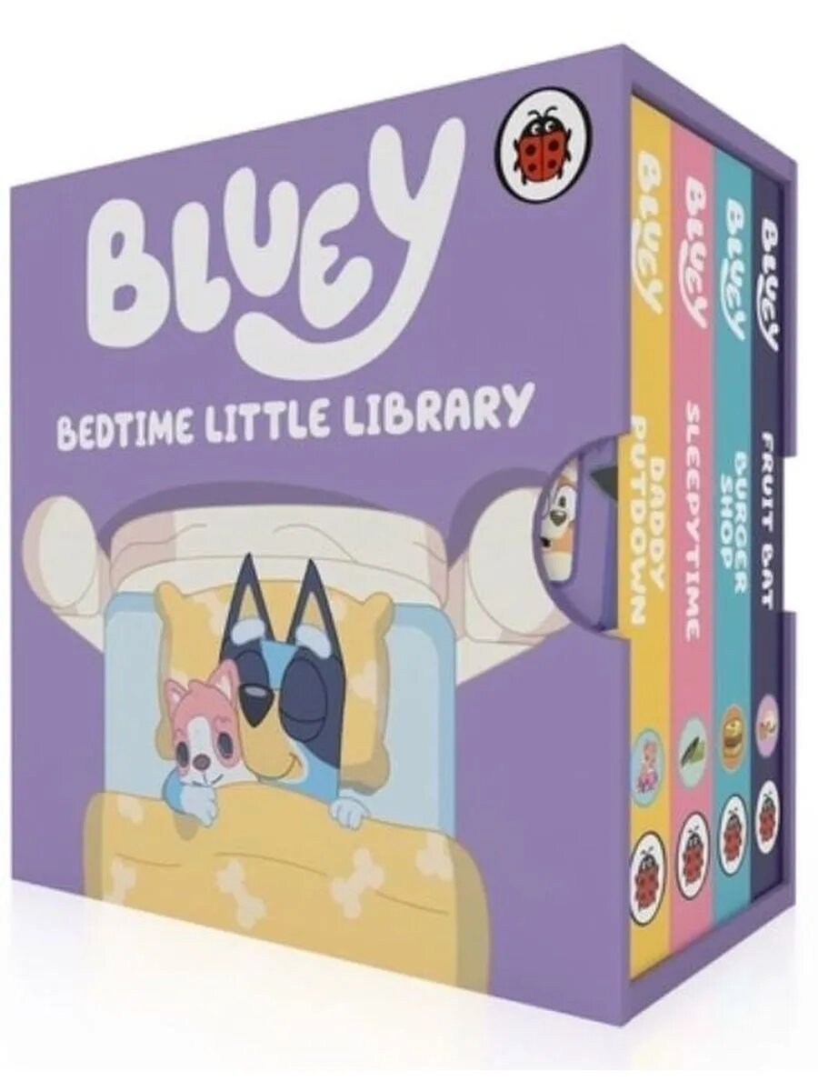 Bluey Bedtime Little Library 4 картонных мини-книги набор