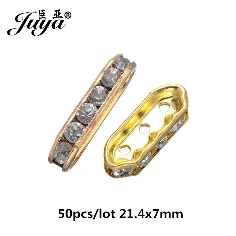 Бусины-разделители Juya, золото, 50шт