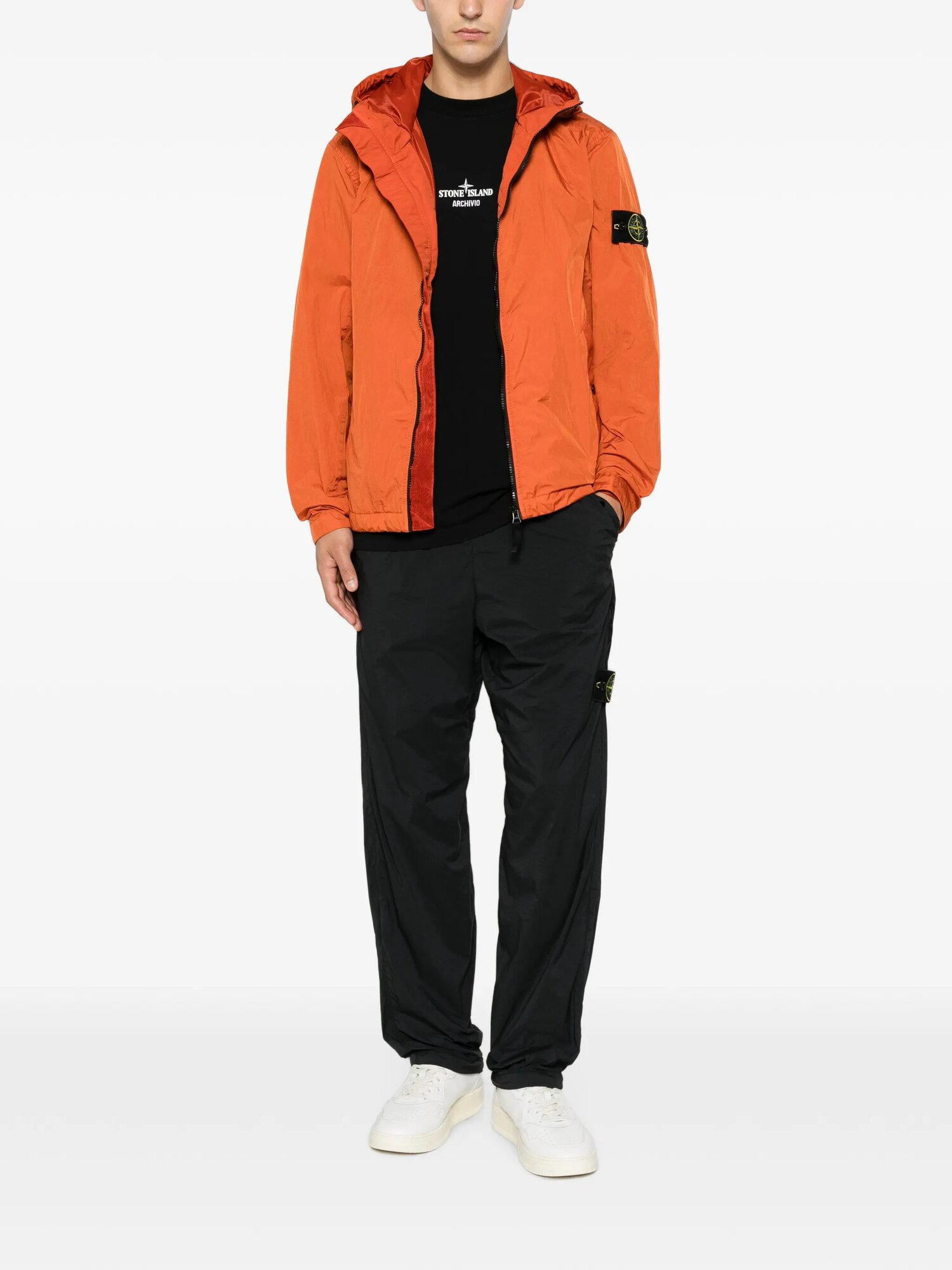 Куртка Stone Island Crinkle Reps jacket, размер L, оранжевый — фото 1