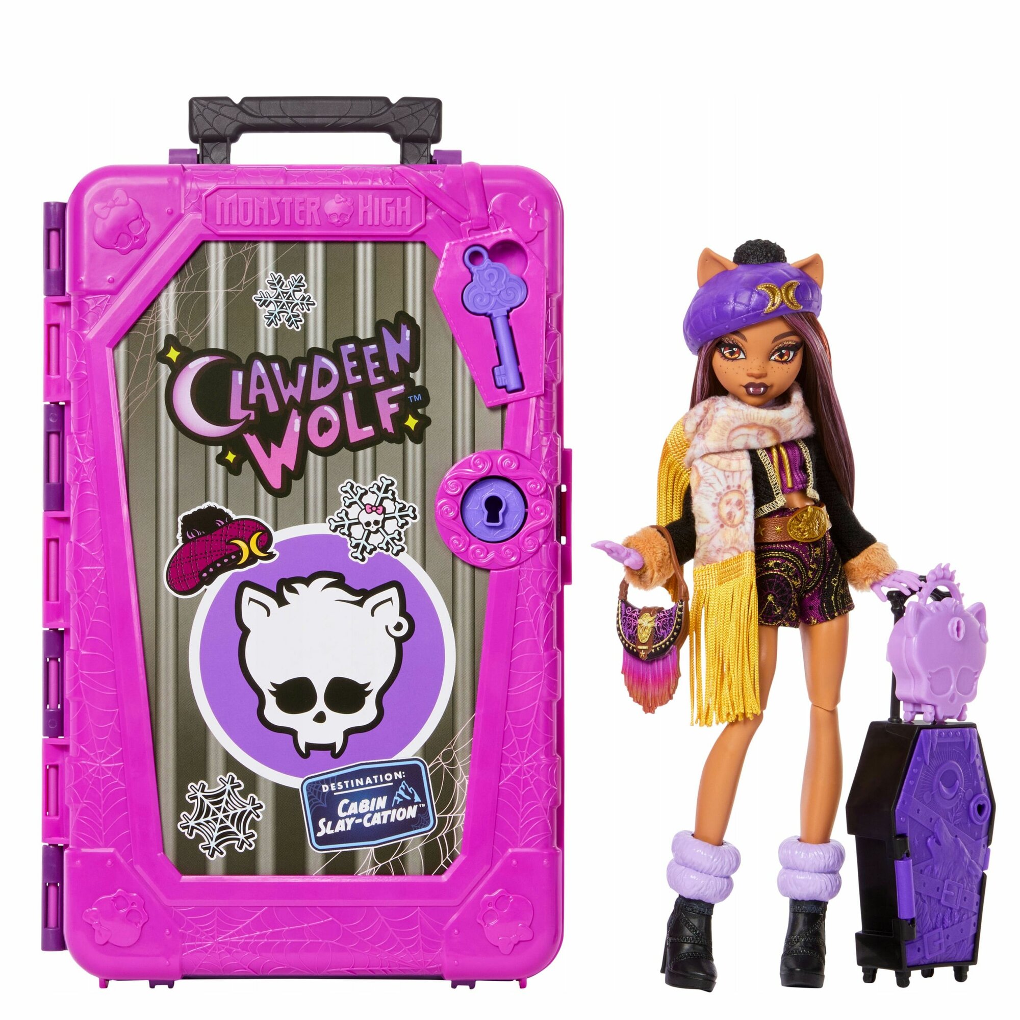 Кукла Mattel Monster High - Clawdeen Wolf / Клодин Вульф Секреты шарфа Monster High, охота в хижине, 8 сезон - Кукла с аксессуарами Монстр Хай JMG65