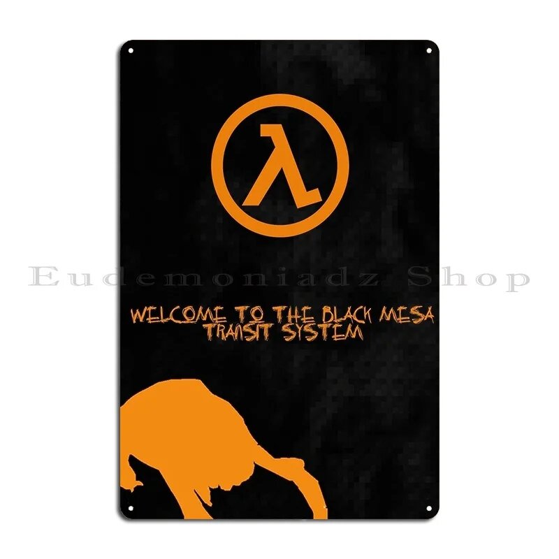 Металлический знак Half Life Black Mesa 14x20cm, As The Picture