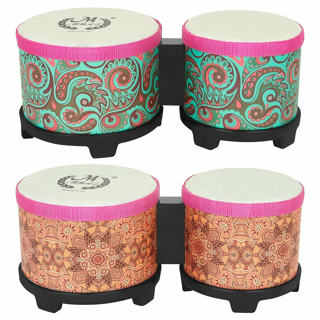 Бонго 5+6 дюймов, Blue Bongo Drum — фото 1