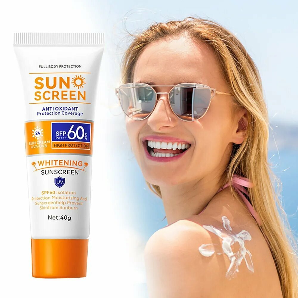 Спф для лица, Легкий солнцезащитный крем SPF50, Водонепроницаемый, защищающий от пота, Не раздражает, защищает от UVA/UVB лучей, Подходит для людей, живущих в городах, на пляжах, для прогулок и отдыха