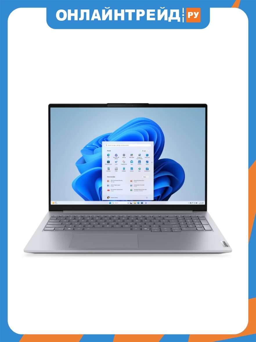 Ноутбук Lenovo ThinkBook 16 G8 IRL 16" WUXGA IPS 60Hz 300nits Core 7 240H(2.5ГГц), 32Гб DDR5, SSD 1Тб, Intel Graphics, CR(SD), без ОС, Arctic G