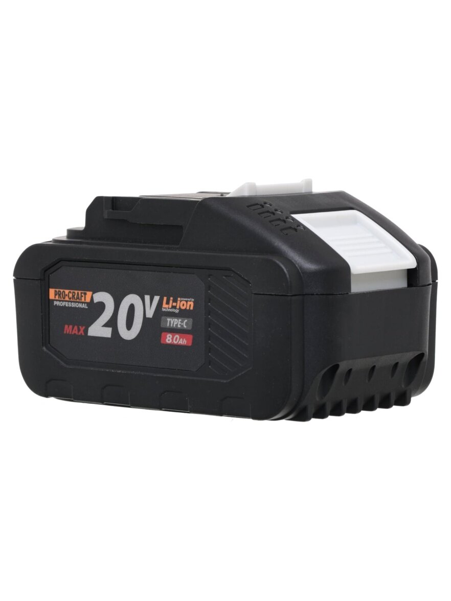 Батарея аккумуляторная Procraft BAT20/8 Li-Ion 20В 8Ач, type-c