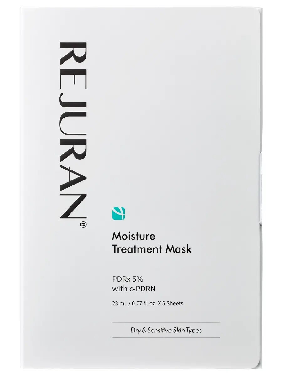 REJURAN Увлажняющая тканевая маска с пдрн для сухой и чувствительной кожи Moisture Treatment Mask 23 мл х 5 шт