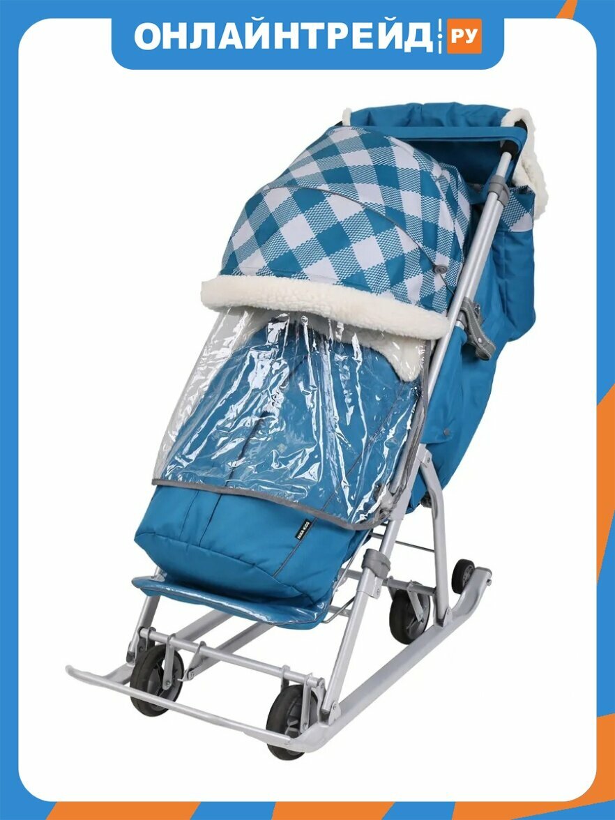 Санки-коляска Nika Ника детям 7-5Н капри в клетку