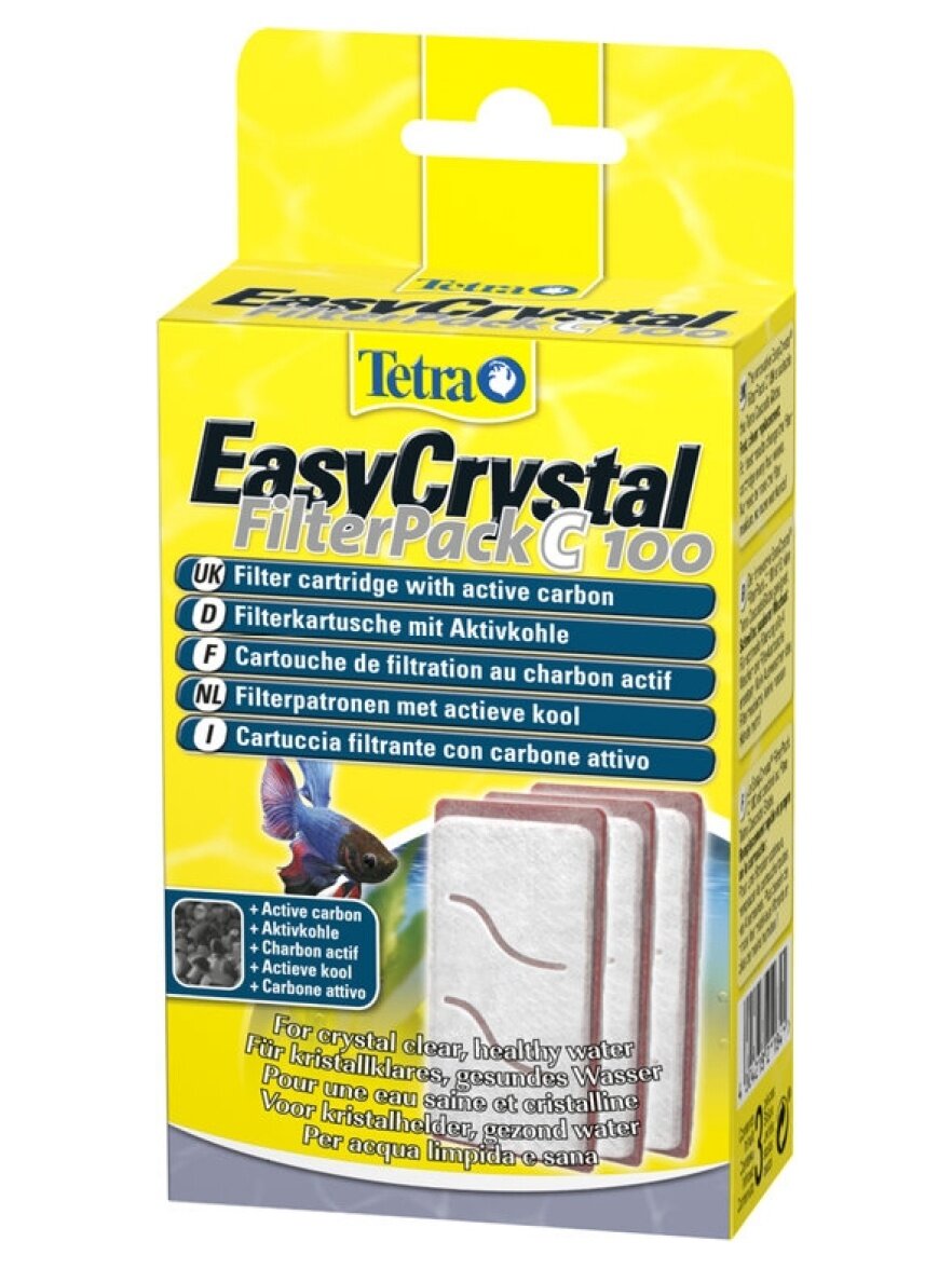 Сменный картридж Tetra EasyCrystal Filterpack C 100 с активированным углем (для аквариума Cascade Globe) 3шт.