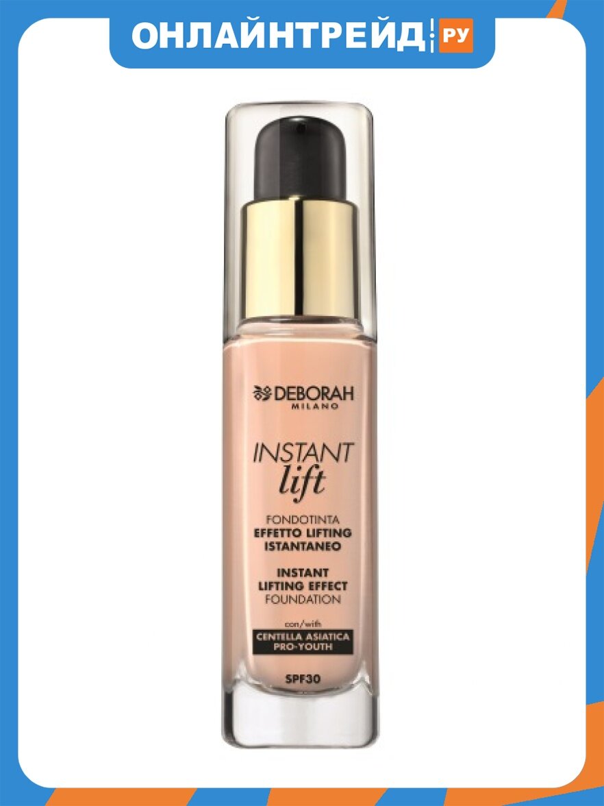 Тональная основа-лифтинг Deborah Milano DEBORAH INSTANT LIFTING EFFECT тон 0 белоснежно розовый, 30 мл