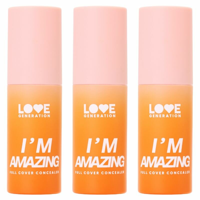 Love Generation Консилер перекрывающий Full Cover Concealer I m Amazing, тон 03 слоновая кость, 5 мл, 3 шт
